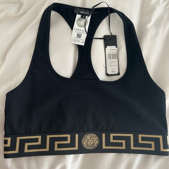 Versace | Tops | Versace Greca Sports Bra | Poshmark
